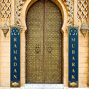 Ramadan Mubarak Decorations Banner Islamic Eid Festival Celebration Welcome Porch Sign Muslim Ramadan Party Decor and Suppliesl for Home