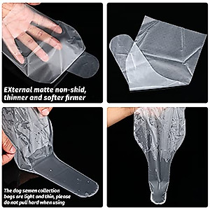 Weewooday 15 Set AI Artificial Insemination Dog Breeding Kit Canine Breeding Kit Dog Semen Collection Bag Disposable Artificial Insemination Pet Supplies (White,27.5 cm)