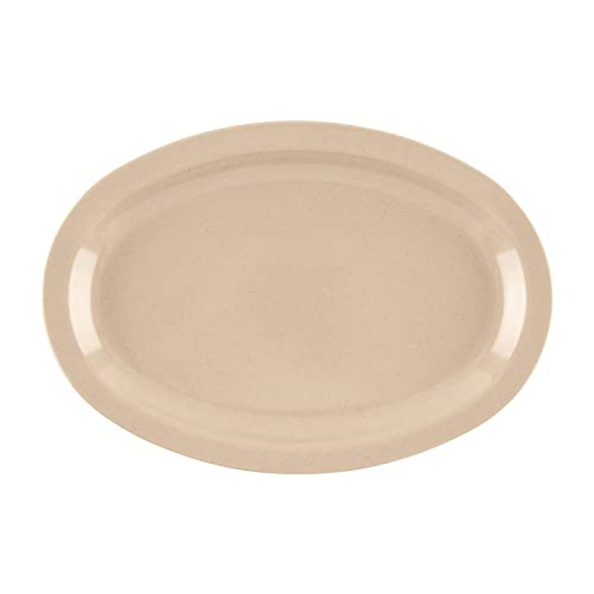 G.E.T. OP-612-S Melamine Oval Serving Platter, 11.75" x 8.25", Sandstone (Set of 12)