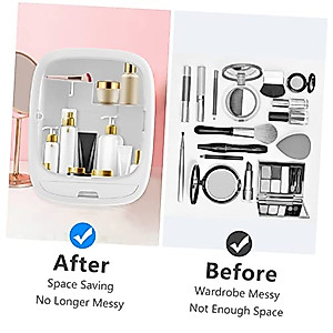 PRETYZOOM 1pc Storage Mounted Shelves for Storage Wall Shelf Household Storage Shelf Wall- Mounted Makeup Organizer Floating Shelves Wall Sundries Organizer Plastic White