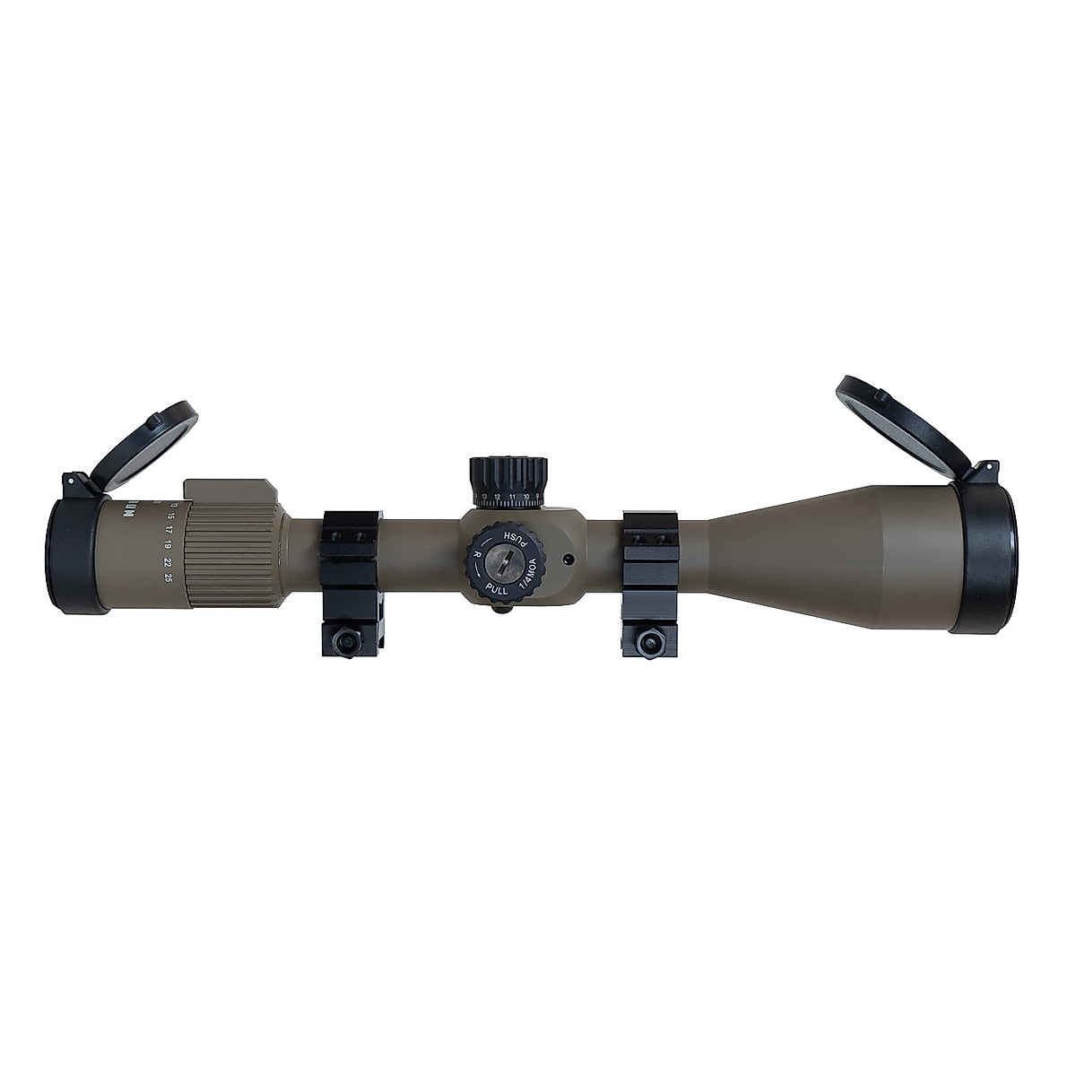 Monstrum G3 5-25x50 FFP Rifle Scope | Flat Dark Earth | Monstrum Extended Length Offset Scope Mount | 20 MOA | Bundle
