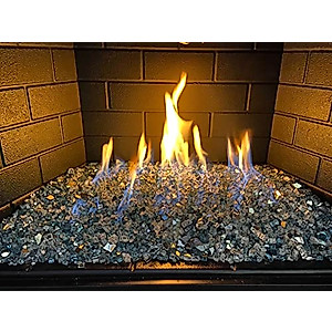 H Burner for Gas Fireplace - 18 × 6" - Non-Whistle Stainless Steel Flexible Flex Gas Line - with Connection Kit, for Fireplaces, Fire Pit & Indoor Outdoor Natural Gas Fire Table