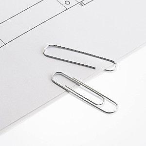 Office Depot Brand Paper Clips, Jumbo, Silver, Nonskid Finish, 100 Clips Per Box, Pack of 10 Boxes