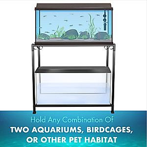 TitanEze 30 Gallon Double Aquarium Stand (2 Stands in 1), Fish Tank Stand, Bird Cage Stand, 38.5" W x 29" H x 13" D