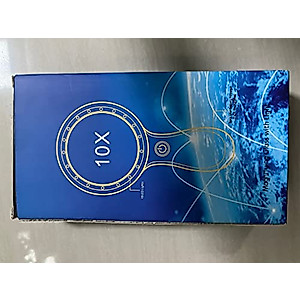 Magnifying Glass with Light, MOJINO 10X Lighted Large Handheld Reading Magnifier Glasses with 18 LED Lights for Macular Degeneration, Seniors & Kids Reading, Inspection, Coins, Jewelry, Exploring