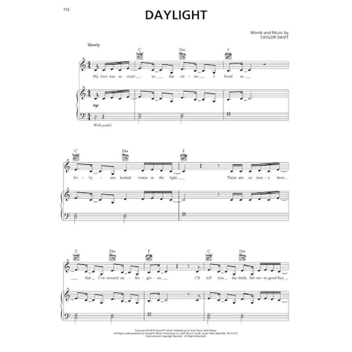 TAYLOR SWIFT - LOVER | EASY TAYLOR SWIFT PIANO MUSIC BOOK | 18 HITS BY THE GREATEST POP ARTIST - SON