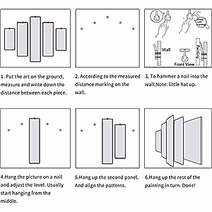 Black Red Picture - Abstract Circle Wall Art - Abstract Square Picture, Circle Line, Black and Red Canvas Painting, Abstract Canvas Wall Art, Livingroom Wall Decor (A,40"Wx20"H)