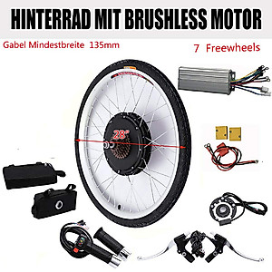 HarBin-Star Electric Bike Conversion Kit, 48V 1000W 28" Rear Wheel Powerful Motor E-Bike Conversion Kit, Electric Bicycle Motor Kit Dual Mode Controller Twist Throttle PAS