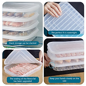 Peosaard Lunch Meat Container, Deli Meat Container, 6PCS 9.7x7.3x1.4 Stackable Lunch Meat Container, Cold/Heat-Resistant Bacon Keeper with Lid, Cold Cuts Storage Containers for Fridge, Bacon Keeper