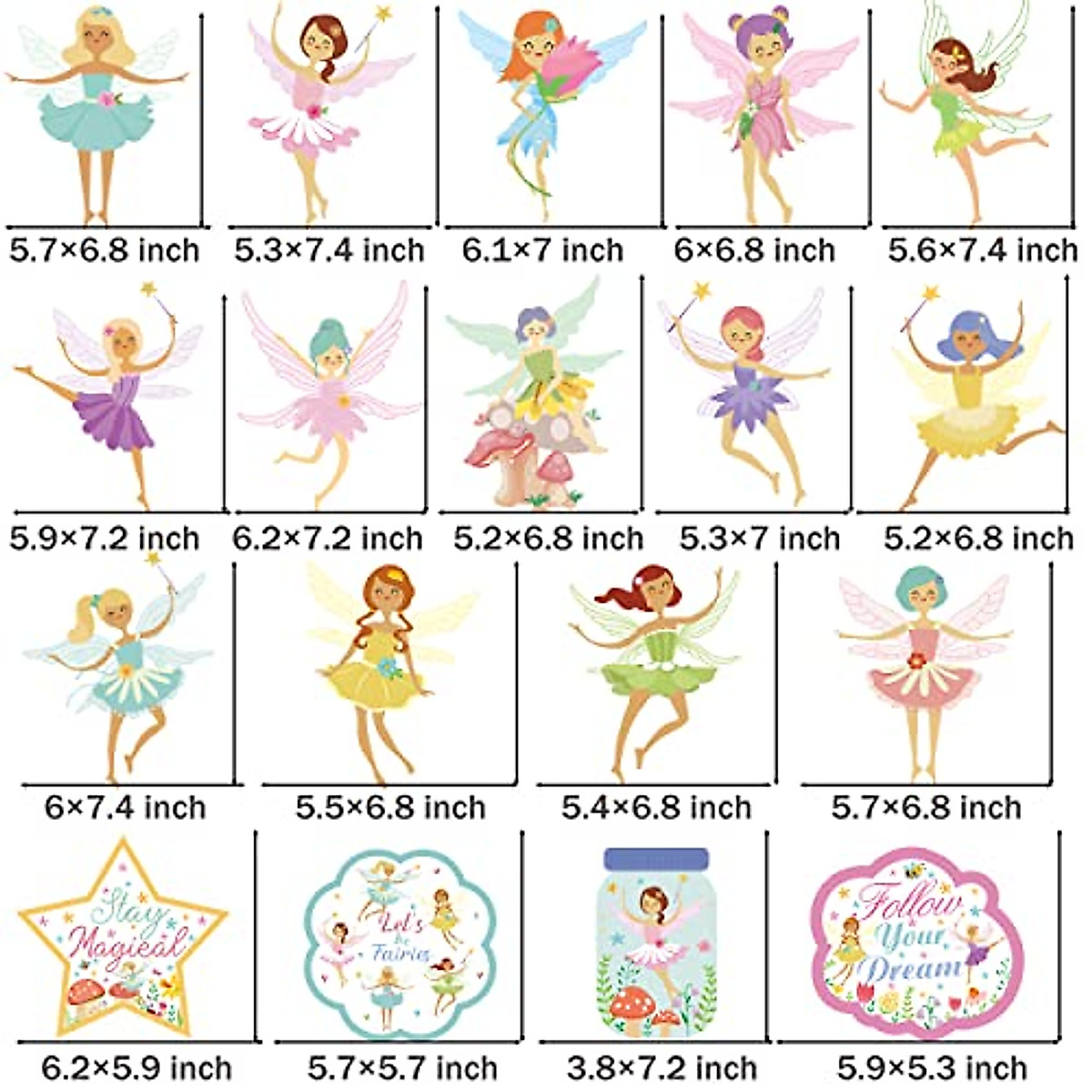 20Pcs Fairy Hanging Swirls Fairy Hanging Decoration for Birthday Party for Girls Fairy Birthday Party Supplies Fairy Baby Shower Decorations Wedding Bridal Shower Supplies