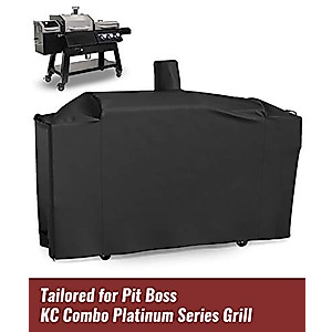 NUPICK Grill Cover for Pit Boss KC Combo Platinum Series Grill, Heavy Duty and Waterproof Cover with Zipper Design, All Weather Protection