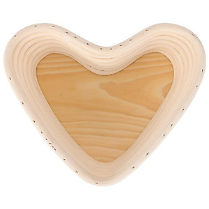 Banneton Proofing Basket, Heart Shaped Rattan Bread Basket with Proofing Liner Cloth for Sourdough Bread Making, Handmade Bread Proofing Basket Brotform Baking Bowl Dough Gifts 7.1 x 6.1 x 3.0in