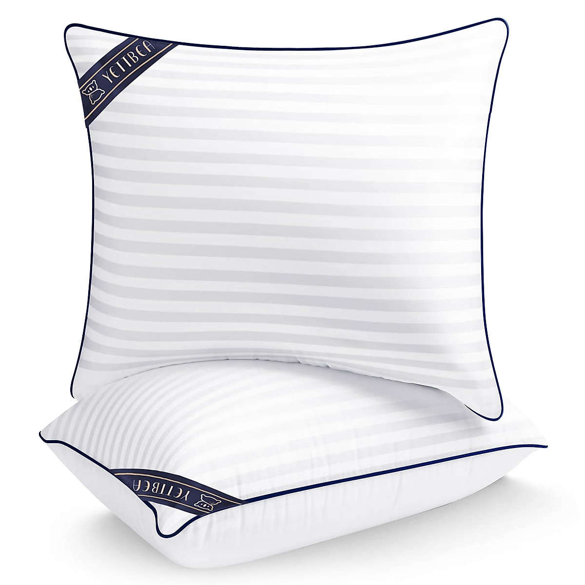 Yettbea Throw Pillows Inserts 18'' x 18'', Set of 2, Decorative for Couch, Sofa or Bed with Premium Down Alternative Filled, White