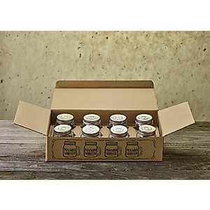 Hayley Cherie Mason Jar Shot Glasses with Leak Proof Lids (Set of 8) Mini Mason Shooter with Handles 2oz for Drinks, Liqueurs, Favors, Desserts, Parties, Gifts