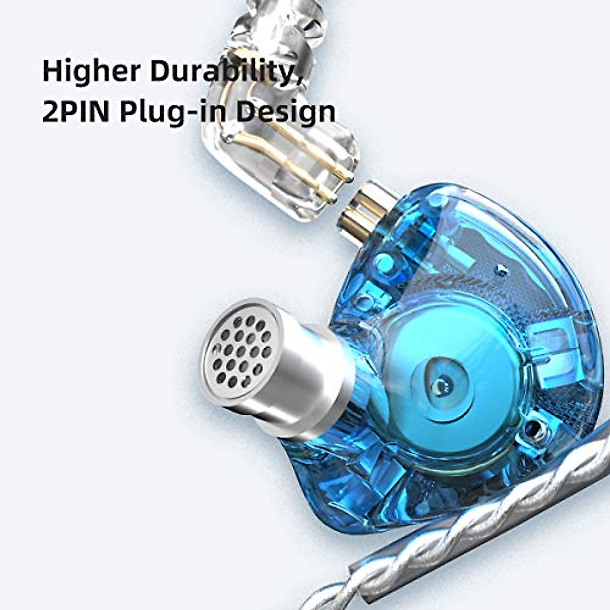 KZ Zax Metal Headset 7BA+1DD Hybrid 16 Drivers HiFi Bass Earbuds in Ear Monitor Headphones Sport Noise Cancelling Earphones(No mic,Black)