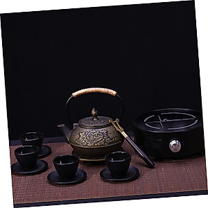 LINKANRUO Boil Teapot Coffee Percolator Stovetop Espresso Stovetop Coffee Espresso Machine Japanese Tea Pot Whistling Coffee Pot Filter Teapot Strainer Exquisite Cast Iron Teapot Tea Kettle Teapots