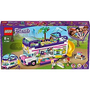 LEGO 41395 Friends Friendship Bus Toy with Swimming Pool and Slide, Summer Holiday Playsets for 8+ Year Old