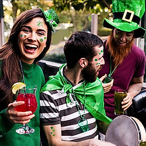 DARKLATER St. Patrick's Day Tattoos, Shamrock Tattoos, Saint Patricks Day Temporary Tattoos Stickers for Face, Clover Tattoo, Mother's Day Gift Temporary Tattoos for Mom Women