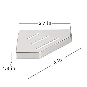 Lavatory Bathroom Corner 304 Stainless Steel Shelf Wall Mount Triangular, Soap Holder,Polished