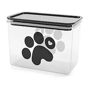 Dog Paw Prints Storage Box Plastic Food Organizer Container Canisters with Lid for Kitchen