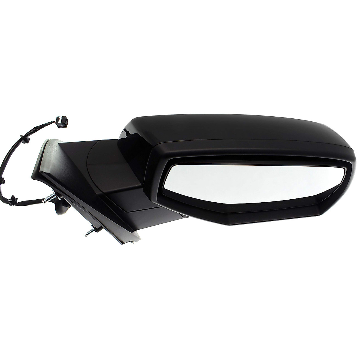 Kool Vue Passenger Side Power Heated Mirror for Chevrolet Silverado 1500 GMC Sierra 1500 2014-2018 Manual Fold Without Signal Light, Blind Spot Light, Memory & Puddle Lamp Paintable