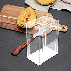 CALLARON Dice Bag Kitchen Cutlery Kitchen Cutter Base Kitchen Organizer Stand Kitchen Holder Organizer Stand All Purpose Scissors Household Kitchen Cutter Holder Blade Case Acrylic