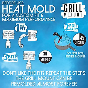 Pro Standard Grill Mount 3. 0 - The Best Mouth Mount Compatible with GoPro Cameras (Black/red)…