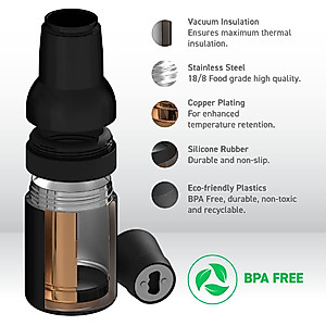 Asobu Frosty Beer 2.0 Fully Insulated Stainless Steel 12 Ounce Beer Bottle and Can Cooler with Beer Bottle Opener (Midnight Black)