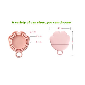 3Pcs Can Lids Supplies Set,Many Sizes Dog Cat Food Can Lids,Food Safe BPA Free Pet Food Can Covers for Pets Dogs Cats Feeding Can (White)