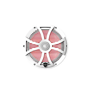 wet sounds | REVO 8-SWW | High Output Component Style 8" Marine Coaxial Speaker with RGB Backlighting and Enclosed White SW Grille