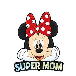 Disney Minnie Mouse Head Soft Super MOM Touch Magnet, Red/Pink, One Size