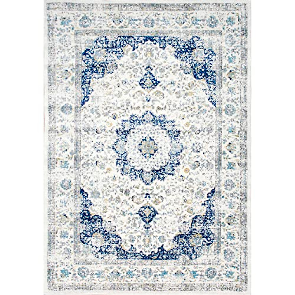 nuLOOM Persian Verona Distressed Area Rug, 3' x 5', Blue