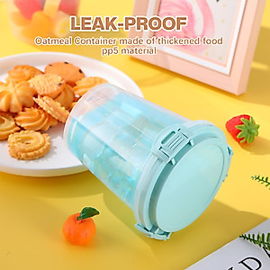 Blushtier 10 Pcs Overnight Oats Containers with Lids 24 oz Leak Proof Oats Jars Reusable Plastic Food Storage Meal Prep Container for Yogurt Cereal Soup Milk Salad Dishwasher Safe