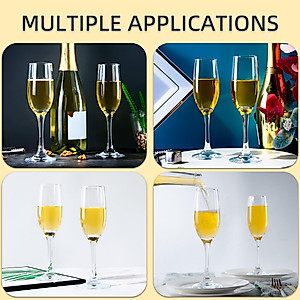 Elegant Champagne Glasses Set of 12, Long Stem Glass Champagne Flutes for Mimosa, Sparking Wine, Wedding, Party - 6 oz, Clear