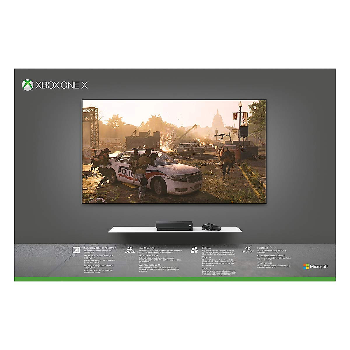 Xbox One X 1TB Console - Tom Clancy's The Division 2 Bundle (Renewed) (2017 Model)