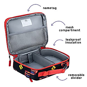 uninni Cute Race Car 16'' Kid’s Backpack for Girls and Boys with Padded, Adjustable Shoulder Straps, Laptop Storage Sleeve, and Storage Pockets for School and Travel, Water-Resistant, BPA Free