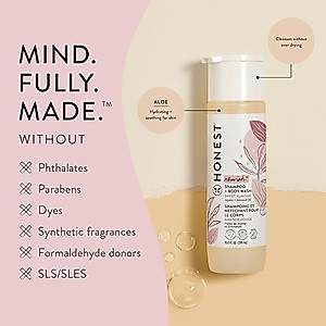 The Honest Company 2-in-1 Cleansing Shampoo + Body Wash | Gentle for Baby | Naturally Derived, Tear-free, Hypoallergenic | Sweet Almond Nourish, 18 fl oz