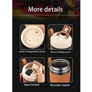 17oz Titanium Coffee Tumbler, Vacuum Insulated Travel Mug Spill Proof with Sliding Lid Reusable, for Hot and Cold Drinks