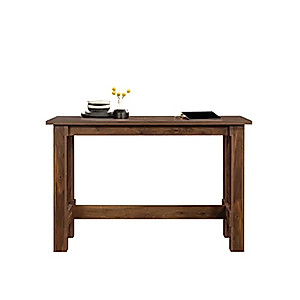Sauder Boone Mountain Counter Height Dining Table, L: 55.12" x W: 25.59" x H: 35.39", Grand Walnut Finish