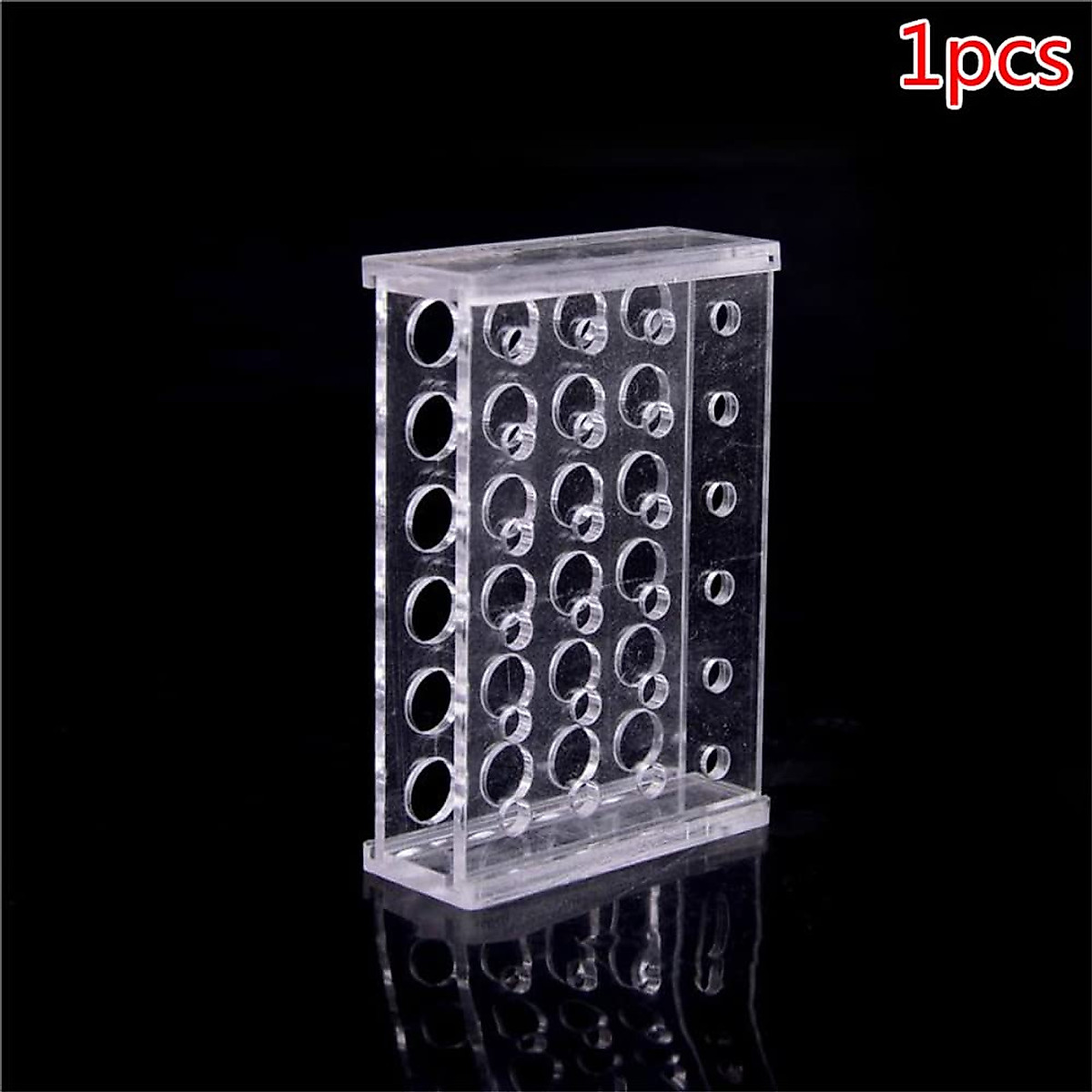 1 Pack 5ml Lab Plastic Test Tube Rack for 5ml 10 ml Tubes, Holds 24