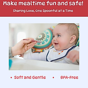 Toddling Silicone Baby Spoon Set, Infant Spoon 3-12 Months, Self-feeding Spoon, Dishwasher and Microwave Safe, First Stage Baby Led Weaning Spoon, Set of 2 (Spoon & Pre-spoon) (Sage), 2.5x11