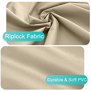 ABCCANOPY Ottoman Cover Upholstered Chair Cover Universal Furniture Cover Chair Cover Common Indoor and Outdoor Waterproof and Dustproof 28x28x17 Beige Brown