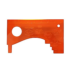 PLIS Dungeness Crab Gauge Measure Multi Shrimp Clam Measuring Tool for Oregon, Washington and California (Orange)