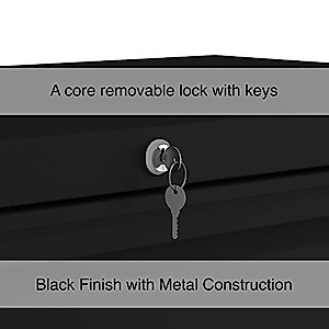 Staples 935600 3-Drawer Lateral File Cabinet Locking Letter/Legal Black 36-Inch W