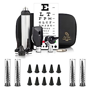 Zyrev ZetaLife Combo Otoscope Set with 50 Extra Disposable Specula Tips (1st Edition)