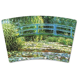 Mugzie Monet Japanese Footbridge Travel Mug with Insulated Wetsuit Cover, 16 oz, Black