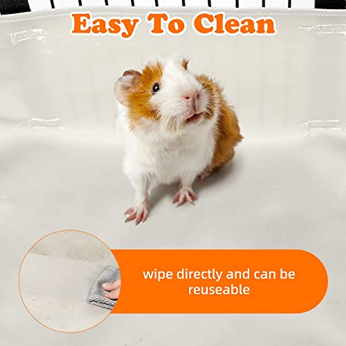 Lonepetu Waterproof Guinea Pig Cage Tarp Bottom for C & C Grids Habitat, 42"*27" Washable Guinea Pig Cage Liner Base for Rabbits Hamsters Hedgehogs Ferrets Small Pets (No Cage)