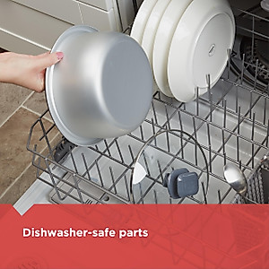 BLACK+DECKER Rice Cooker 16 Cups Cooked (8 Cups Uncooked) with Steaming Basket, Removable Non-Stick Bowl, White