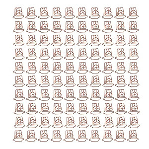 Paperclips, Cute Paper Clips Lightweight Portable Electroplated Rose Gold Metal Material 100PCS for Homes for Office (Coffee Cup)