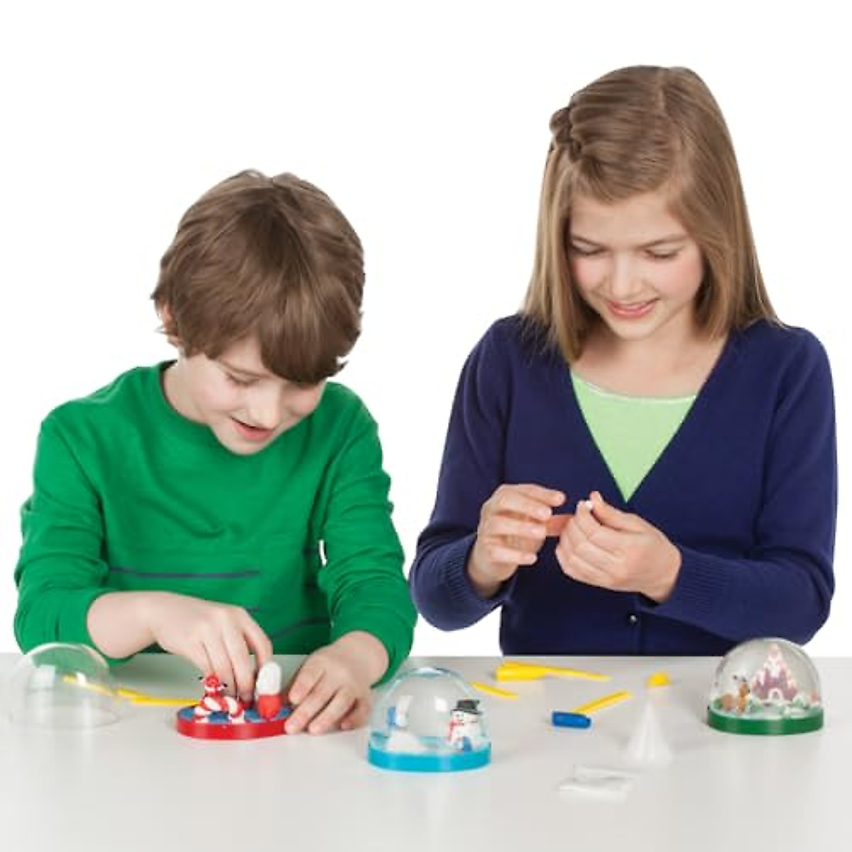 Creativity for Kids Make Your Own Holiday Snow Globes - Holiday Crafts for Kids, Create 3 DIY Snow Globes, Christmas Activities for Kids Ages 6-8+